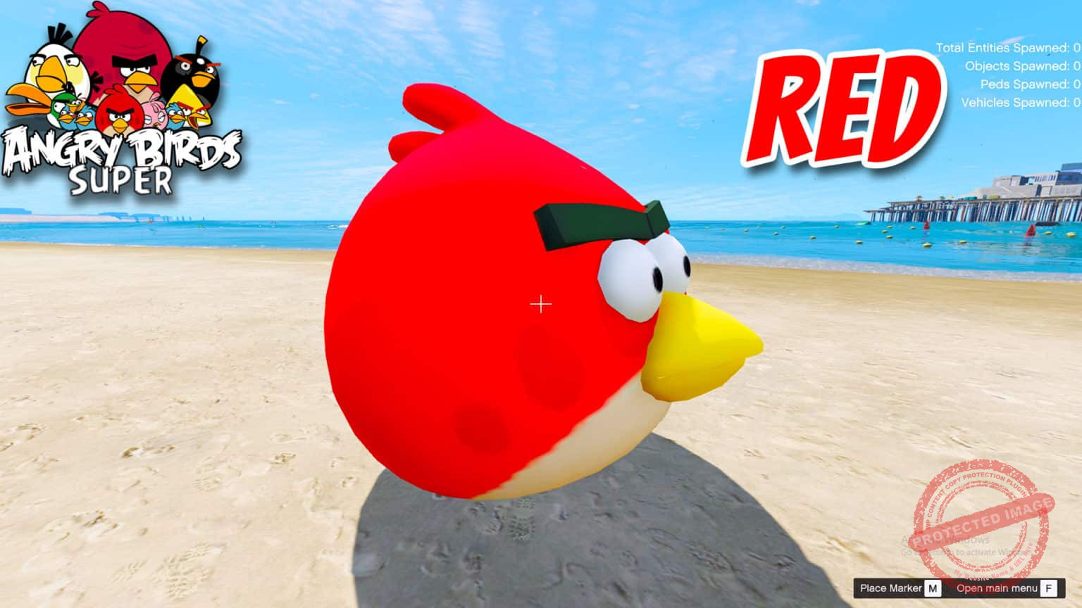 GTA 5 Mod Angry Bird Red - GTA 5 Mods Website