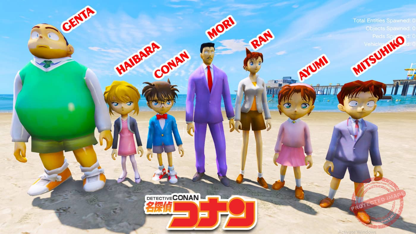 GTA 5 Mod Conan Detective Pack 7 Characters - GTA 5 Mods Website