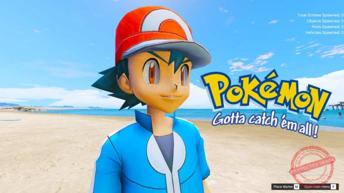 GTA 5 Mod Pokemon Ash Ketchum - GTA 5 Mods Website