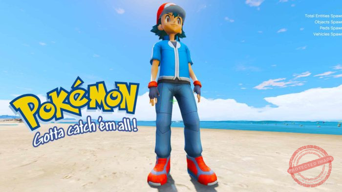 GTA 5 Mod Pokemon Ash Ketchum - GTA 5 Mods Website