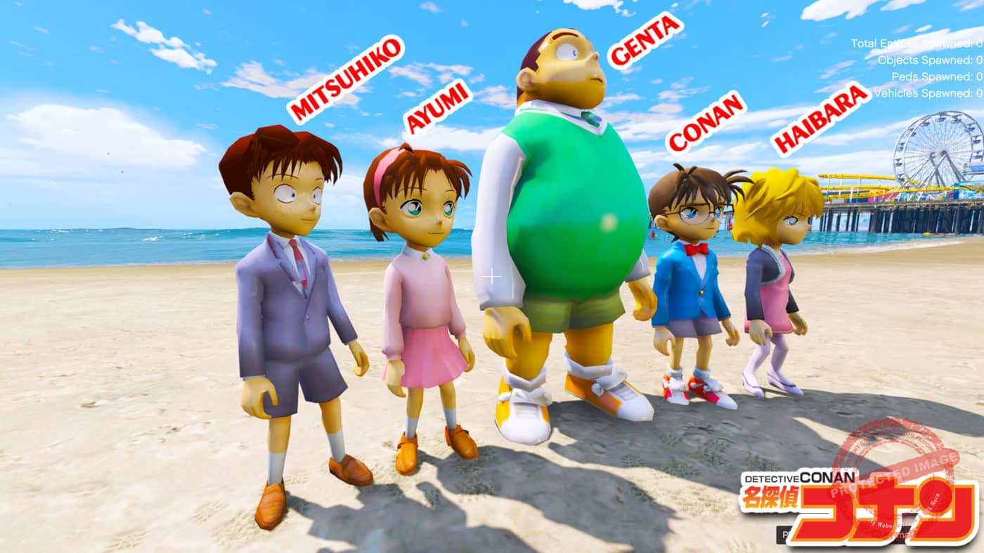 GTA 5 Mod Conan Detective Kids Pack - GTA 5 Mods Website