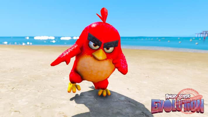 GTA 5 Mods Angry Bird Evolution Red (Retextured) - GTA 5 Mods Website