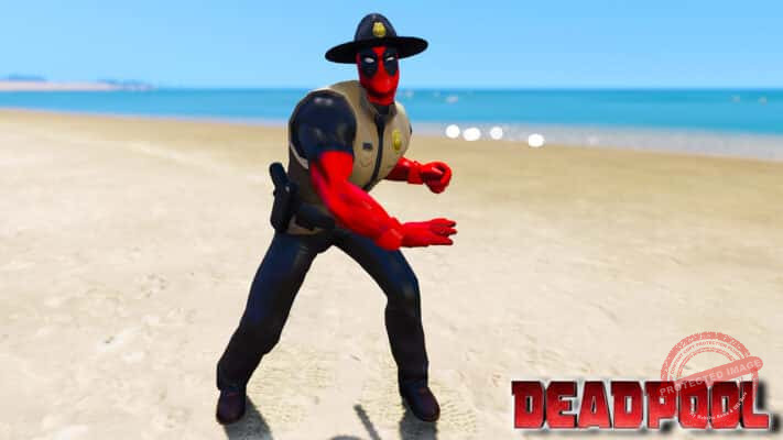 GTA 5 Mods Deadpool Sheriff - GTA 5 Mods Website