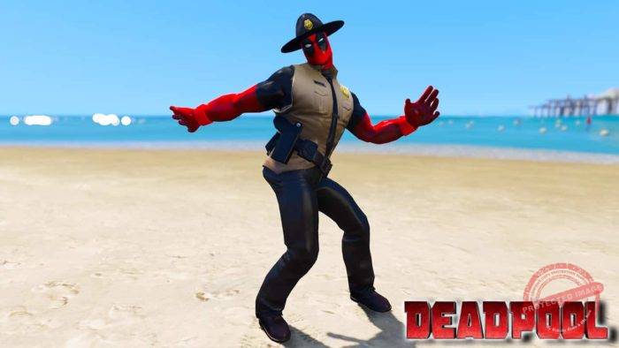 GTA 5 Mods Deadpool Sheriff - GTA 5 Mods Website