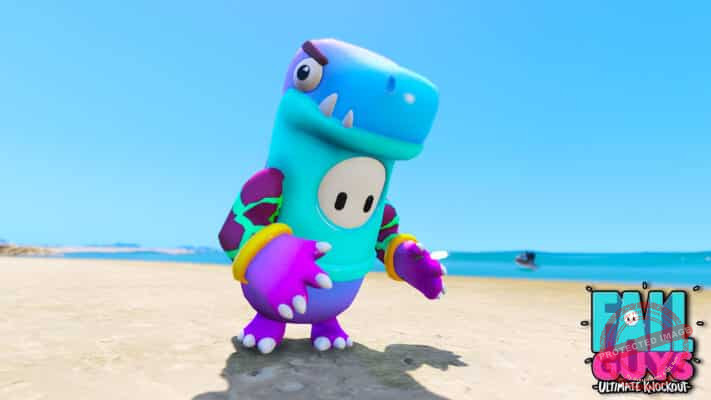 GTA 5 Mods Fall Guys Dinosaur - GTA 5 Mods Website