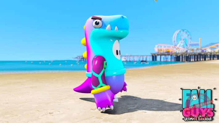 GTA 5 Mods Fall Guys Dinosaur - GTA 5 Mods Website