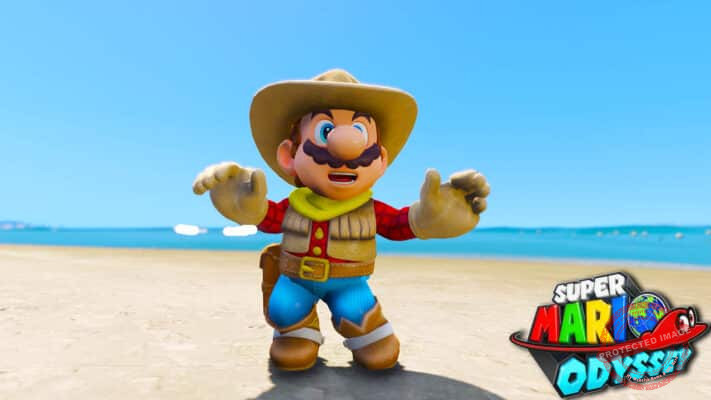 GTA 5 Mods Mario Cowboy in Super Mario Odyssay - GTA 5 Mods Website