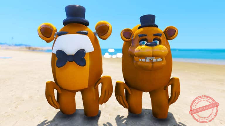 GTA 5 Mods FNAF Among Us Freddy - GTA 5 Mods Website