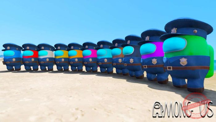 GTA 5 Mods Among Us Police Officer - GTA 5 Mods Website