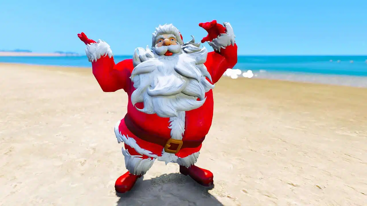 GTA 5 Mods Cartoon Santa Clause V8 - GTA 5 Mods Website