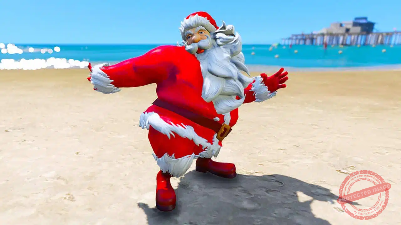 GTA 5 Mods Cartoon Santa Clause V8 - GTA 5 Mods Website