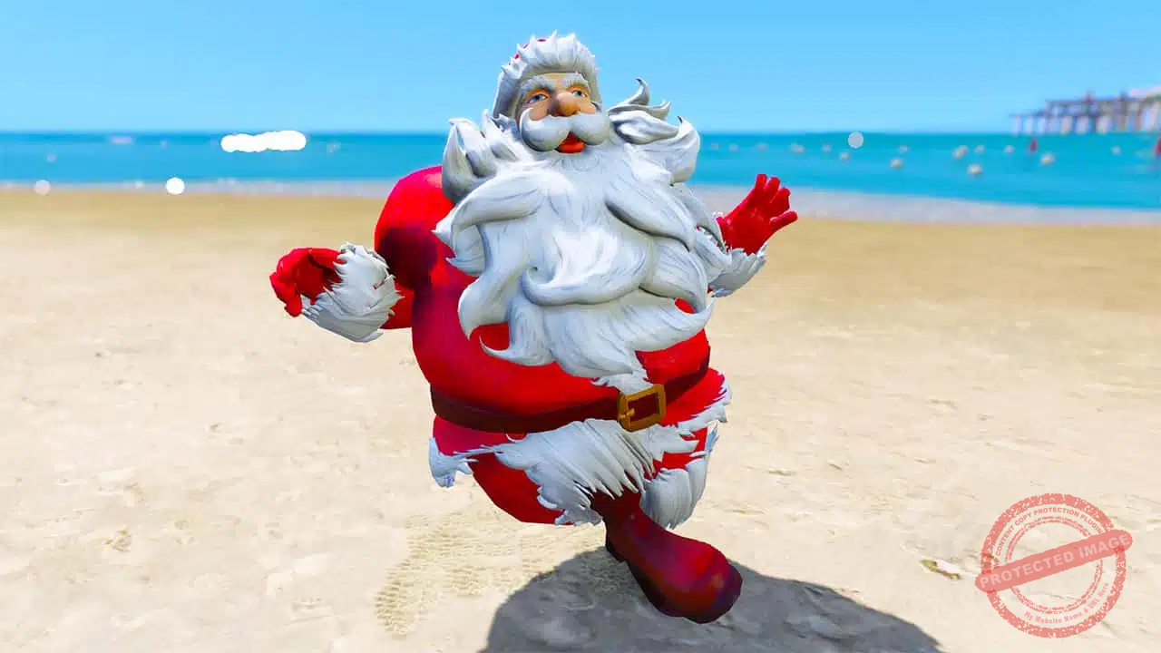 GTA 5 Mods Cartoon Santa Clause V8 - GTA 5 Mods Website