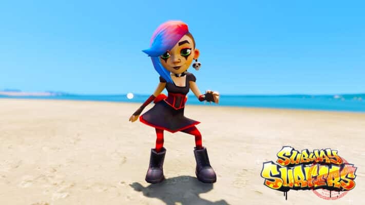 GTA 5 Mods Lucy Goth in Subway Surfer - GTA 5 Mods Website