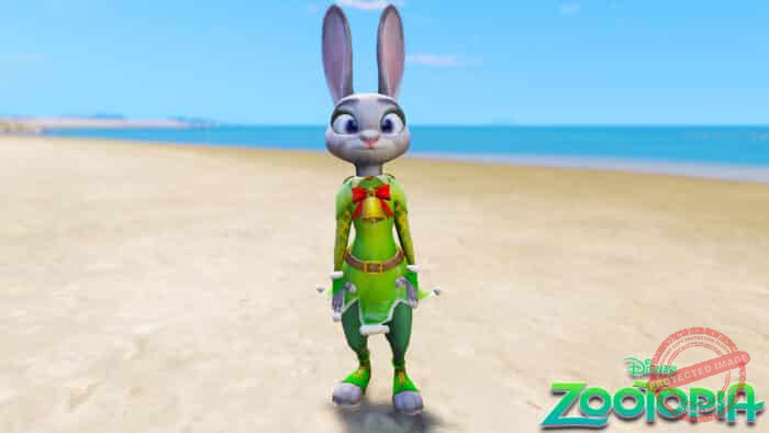 GTA 5 Mods Judy Christmas in Zootopia - GTA 5 Mods Website
