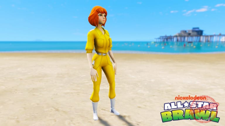 GTA 5 Mods April O'Neil Nickelodeon All Star Brawl - GTA 5 Mods Website