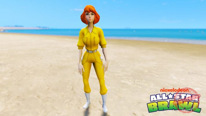 GTA 5 Mods April O'Neil Nickelodeon All Star Brawl - GTA 5 Mods Website