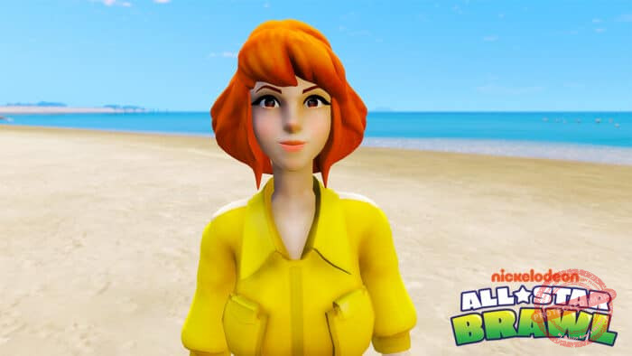 GTA 5 Mods April O'Neil Nickelodeon All Star Brawl - GTA 5 Mods Website