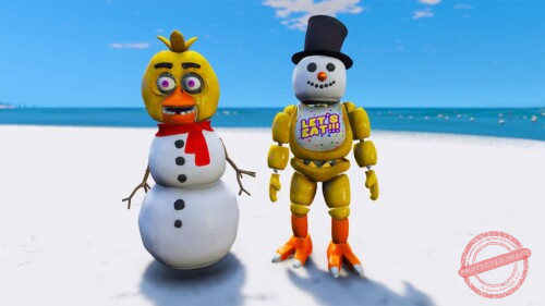 GTA 5 Mods FNAF Snowman Chica - GTA 5 Mods Website