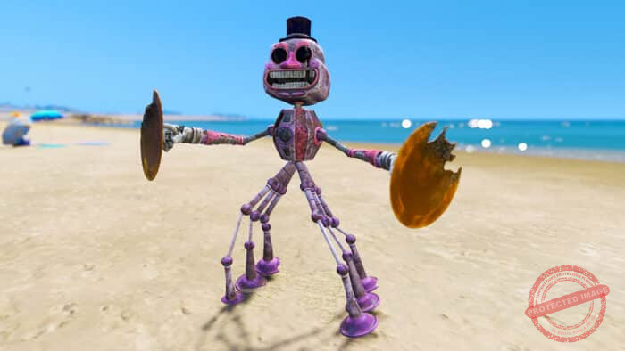 GTA 5 Mods FNAF Security Breach Lil Music Man - GTA 5 Mods Website