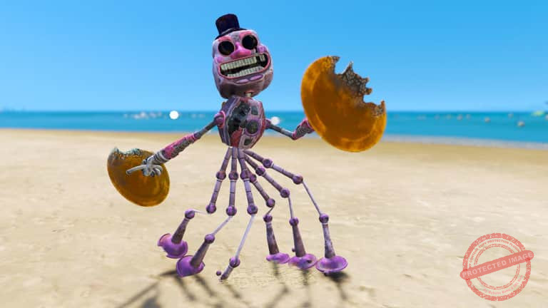 GTA 5 Mods FNAF Security Breach Lil Music Man - GTA 5 Mods Website