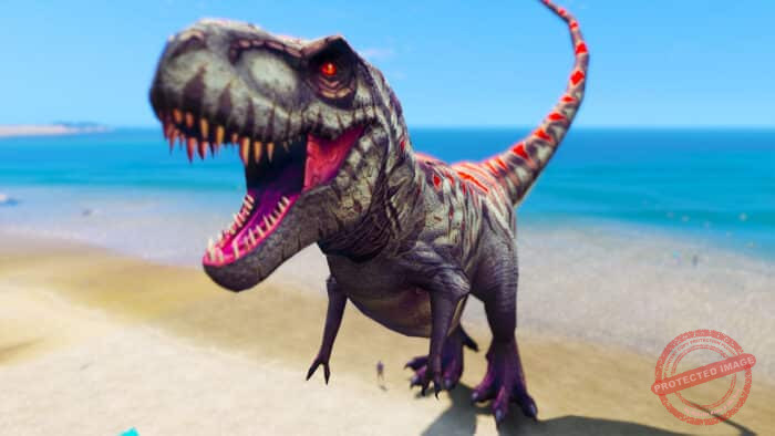 GTA 5 Mods Deadly Shore Tyrannosaurus Rex - GTA 5 Mods Website