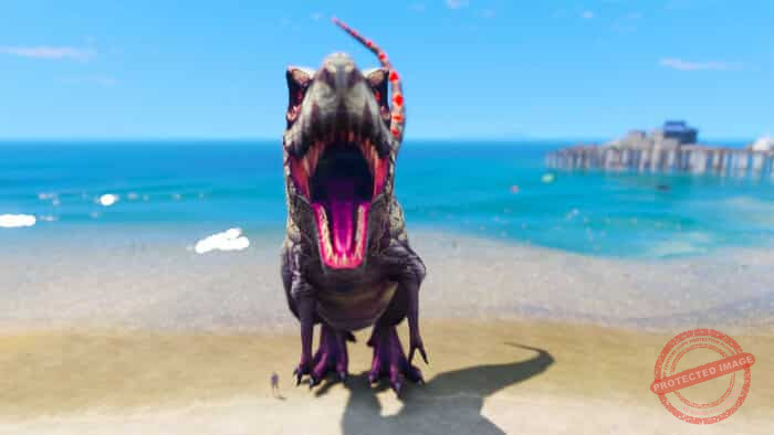 GTA 5 Mods Deadly Shore Tyrannosaurus Rex - GTA 5 Mods Website