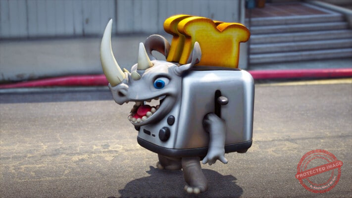 GTA 5 Mods Rhino Toasterino Italian Brainrot - GTA 5 Mods Website