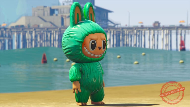 GTA 5 Mods Labubu Green - GTA 5 Mods Website
