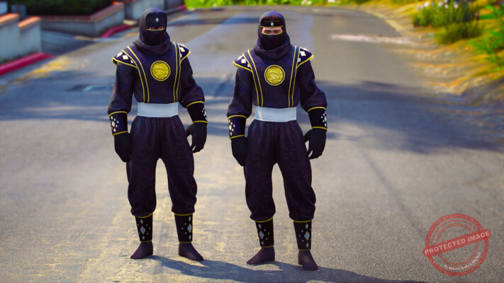 GTA 5 Mods Black Ninja Power Ranger - GTA 5 Mods Website