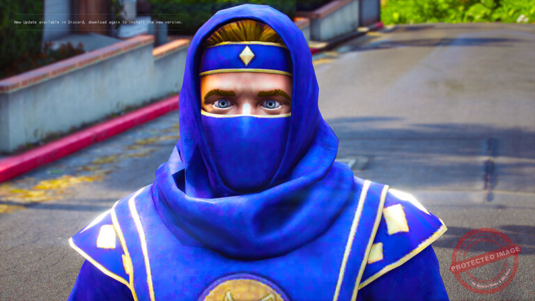 GTA 5 Mods Blue Ninja Power Ranger - GTA 5 Mods Website