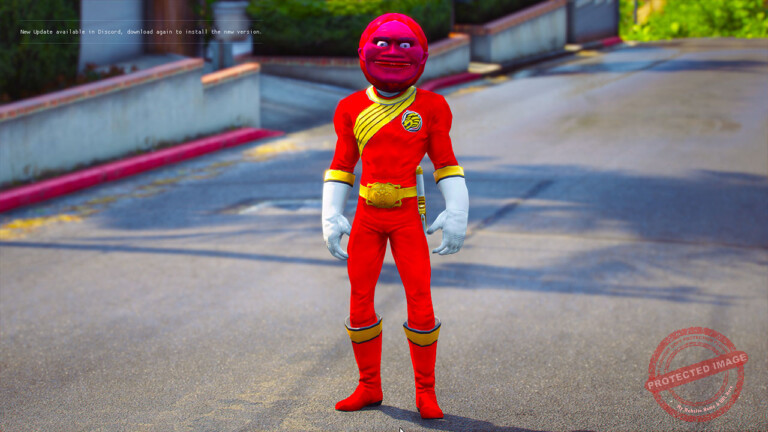 GTA 5 Mods Lin Gang Melon Red Ranger - GTA 5 Mods Website