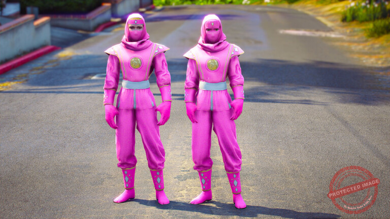 GTA 5 Mods Pink Ninja Power Ranger - GTA 5 Mods Website