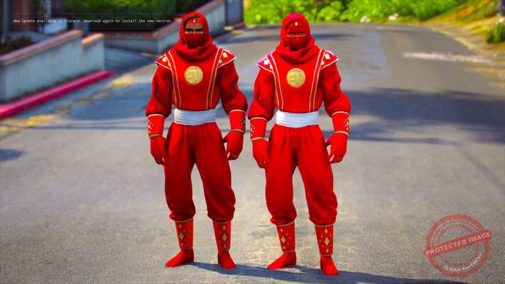 GTA 5 Mods Red Ninja Power Ranger - GTA 5 Mods Website
