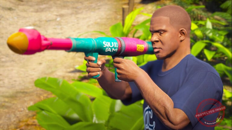 GTA 5 Mods Rocket Launcher Squid Game Weapon - GTA 5 Mods Website
