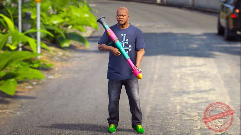 GTA 5 Mods Rocket Launcher Squid Game Weapon - GTA 5 Mods Website