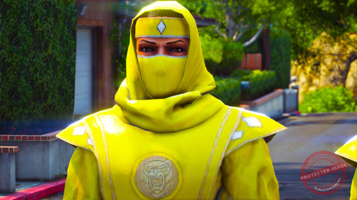 GTA 5 Mods Yellow Ninja Power Ranger - GTA 5 Mods Website