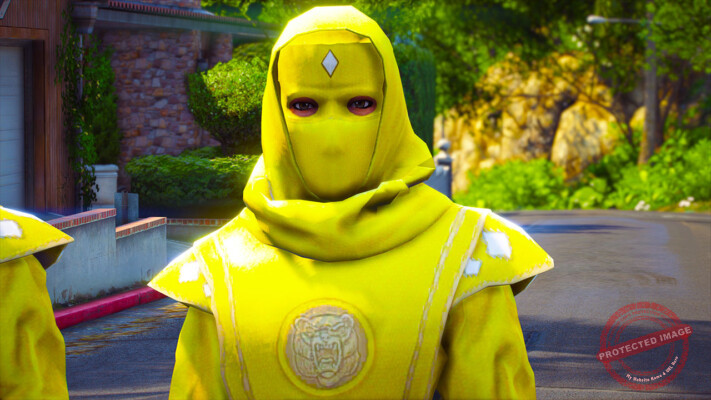 GTA 5 Mods Yellow Ninja Power Ranger - GTA 5 Mods Website
