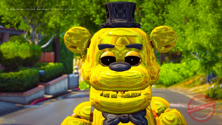 GTA 5 Mods FNAF Reflective Golden Freddy - GTA 5 Mods Website