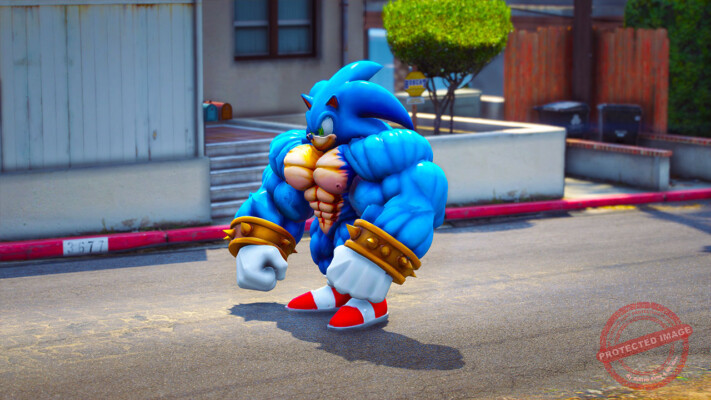GTA 5 Mods Hulking Sonic - GTA 5 Mods Website